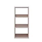 IRIS 34.63 in. Light Brown Faux Wood 3-shelf Standard Bookcase with ...
