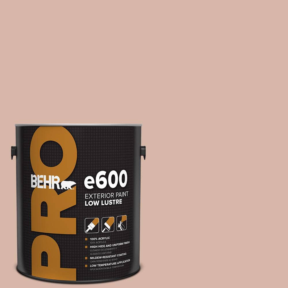 BEHR PRO 1 gal. #S190-3 Sedona Pink Low Luster Exterior Paint PR62001 ...