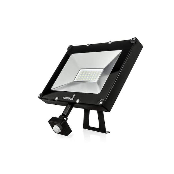 Hyperikon Small 200-Watt Equivalent Black Motion Activated Outdoor ...