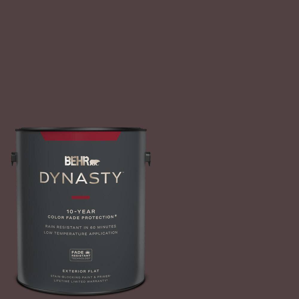 BEHR DYNASTY 1 gal. #BXC-87 Rich Bordeaux Flat Exterior Stain-Blocking ...