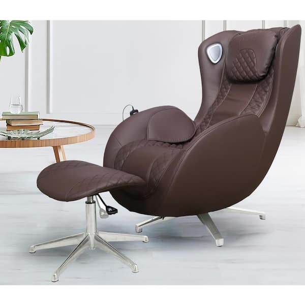 Titan brown faux leather reclining massage chair store