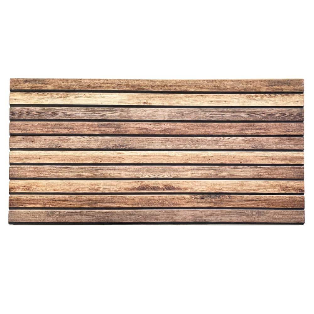 Dundee Deco Distressed Brown Faux Wood Styrofoam 3D Decorative Wall ...