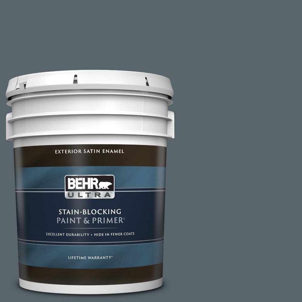 BEHR ULTRA 5 gal. #N490-6 Calligraphy Satin Enamel Exterior Paint ...