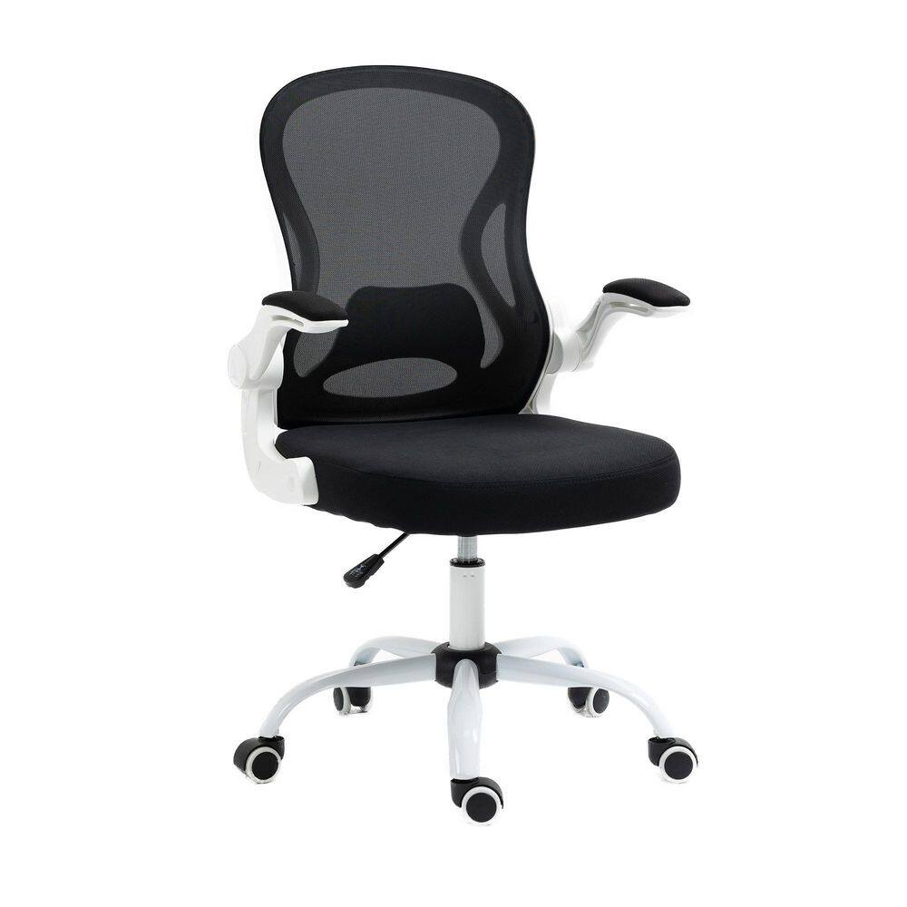 Modern White Mesh Wide Seat Adjustable Rolling Drafting Chair with Back ...