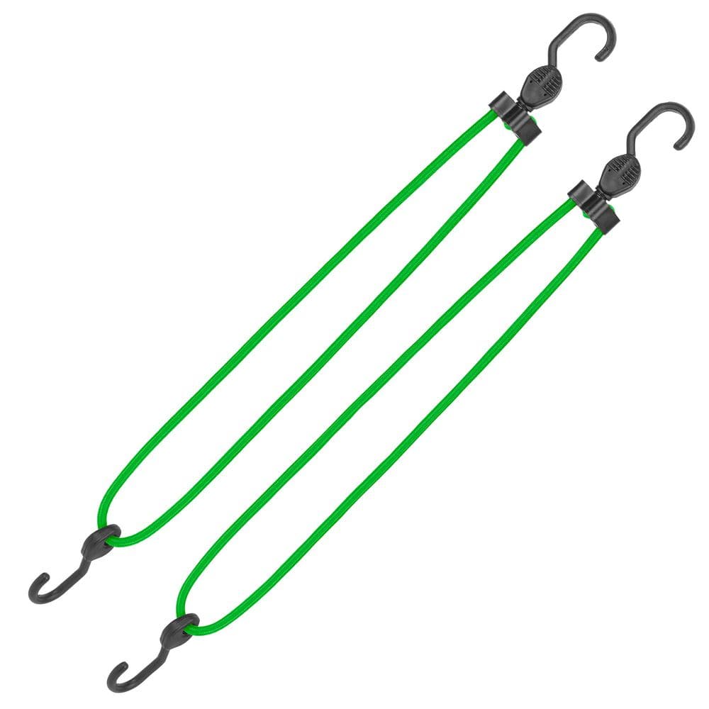 HDX 28 in. to 48 in. Adjustable Super Strong Bungee, Green (2-Pack ...