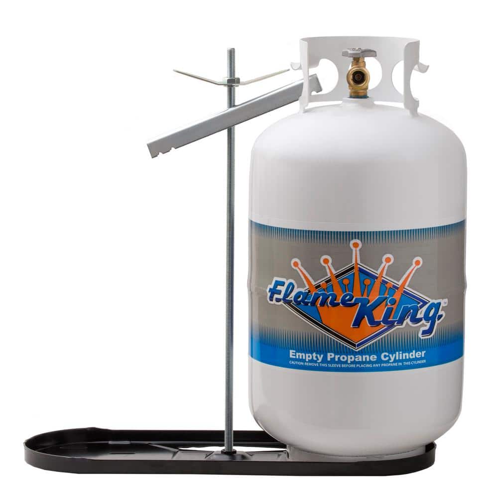 Flame King RV Propane Gas Double Bottle Rack for 30 lbs. Cylinder Kit ...