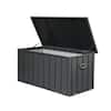 domi outdoor living 120 Gal. Dark Gray Metal Deck Box LNCF0541-D - The ...