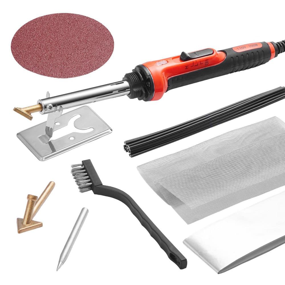 SKYSHALO Plastic Repair Kit, 100-Watt Welding Iron, Includes 2 Tips for ...
