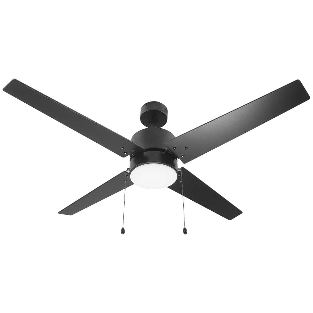 CARRO Mabel 52 in. Integrated LED Indoor Matte Black Ceiling Fan with ...