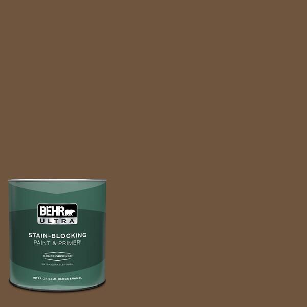 BEHR ULTRA 1 qt. #PPU4-20 Ancient Root Extra Durable Semi-Gloss Enamel ...