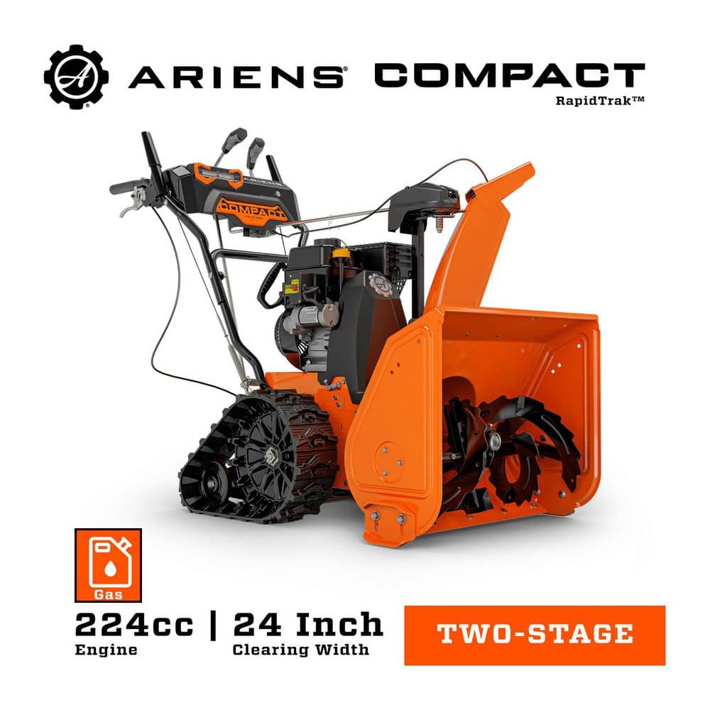 Ariens Compact 24 in. 223 cc Electric Start Rapid Trak 2-Stage Self ...