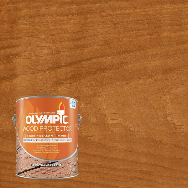 Olympic 1 gal. Cedar Naturaltone Exterior Semi-Transparent Wood ...