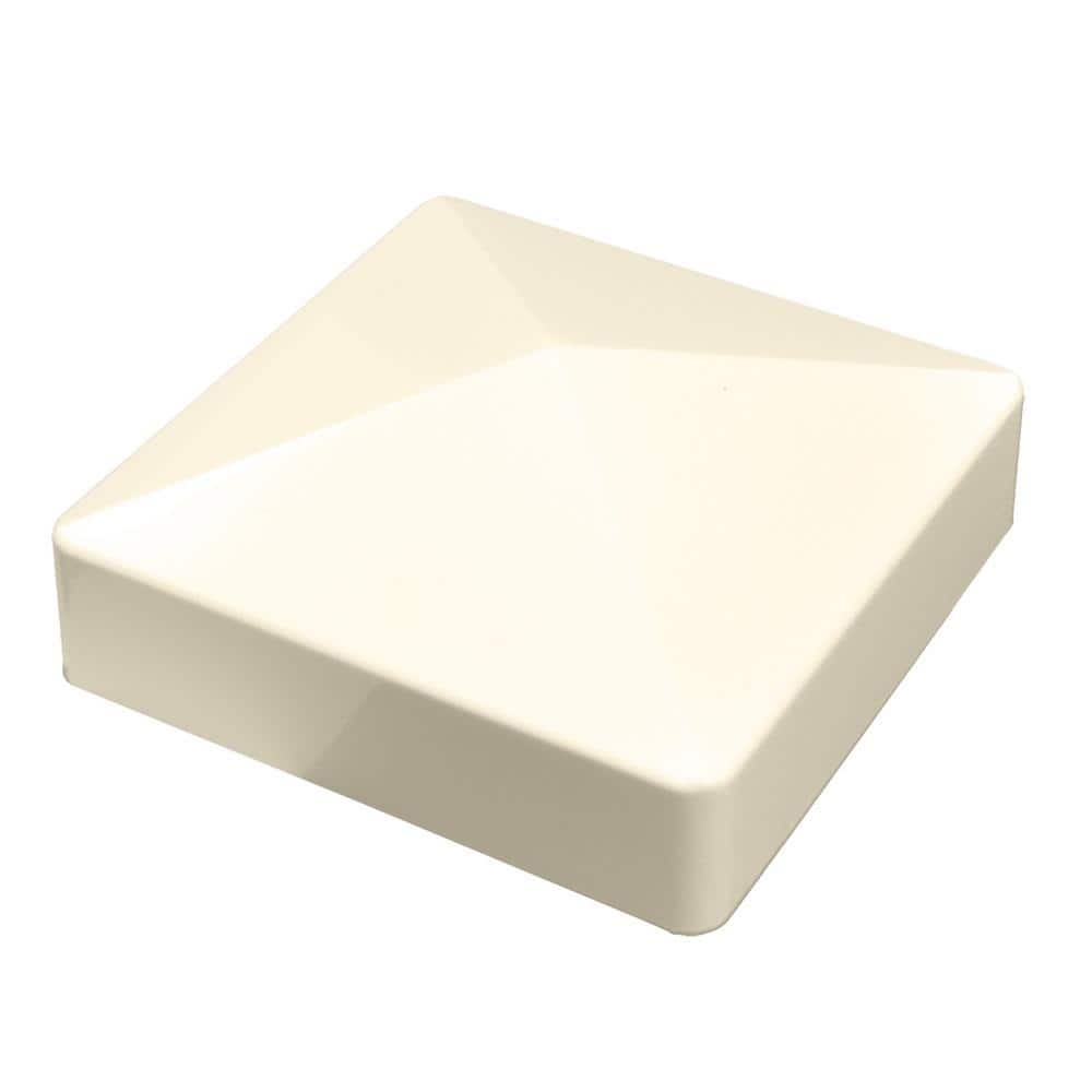 Weatherables 5 in. x 5 in. Beige Vinyl External Pyramid Post Cap ABCP ...