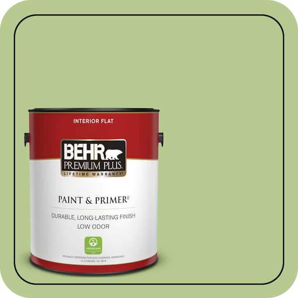 BEHR PREMIUM PLUS 1 gal. #420D-4 Marsh Fern Flat Low Odor Interior ...