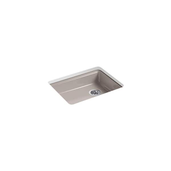 KOHLER Riverby 25 in. Undermount Cast Iron Single-Bowl Kitchen Sink ...