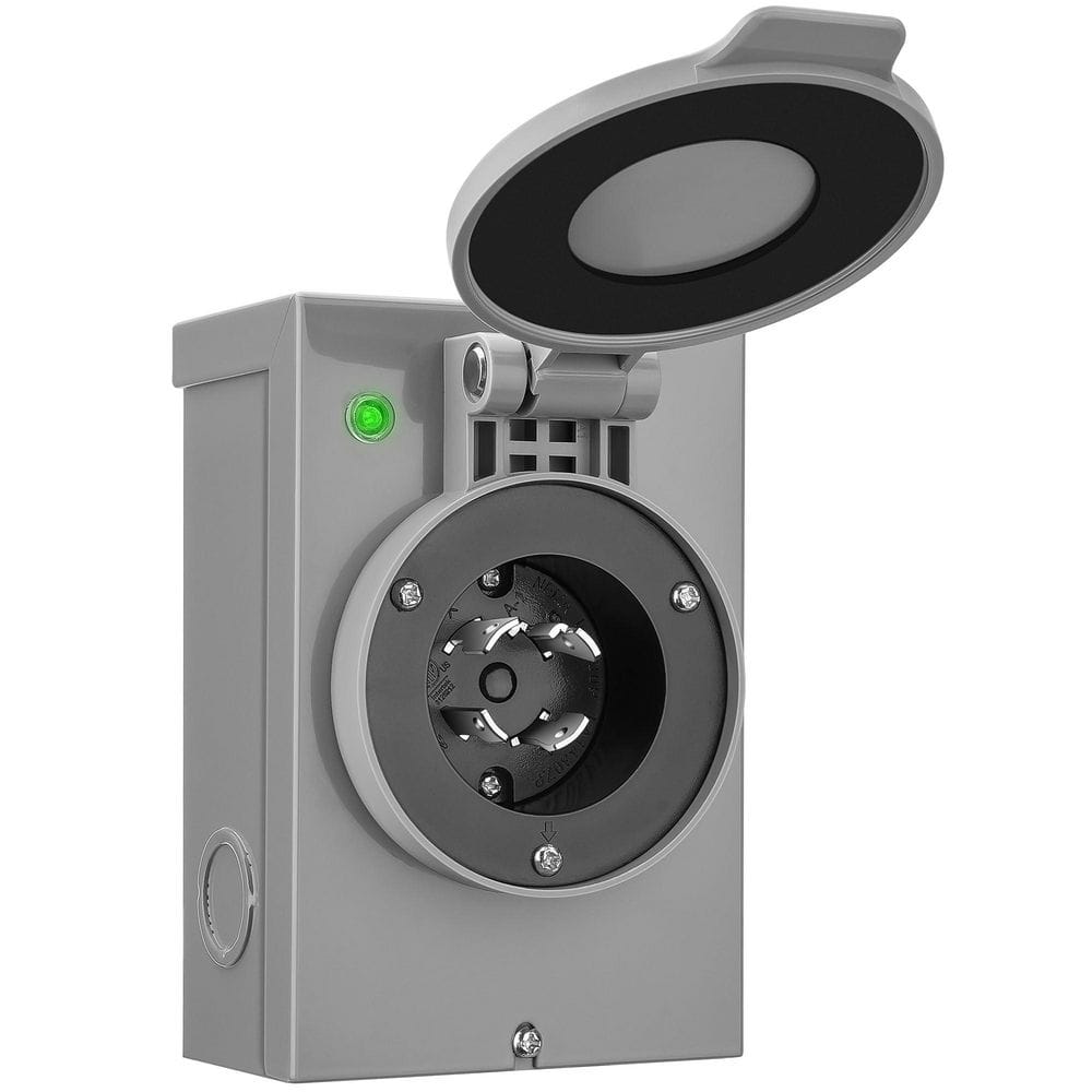 .N/A 30 Amp NEMA L14-30P Generator Power Inlet Box, 125/250V, 7500W ...
