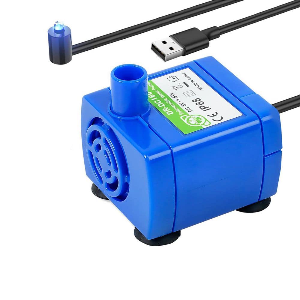 Oyezvary 5.9 ft. Long IP68 Submersible Water Pump with LED for Cat ...