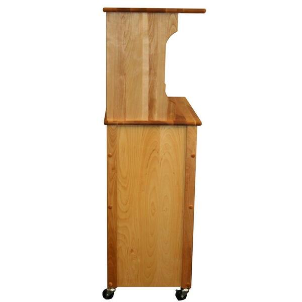 Catskill Craftsmen Natural Wood Kitchen Cart with Hutch Top 51537