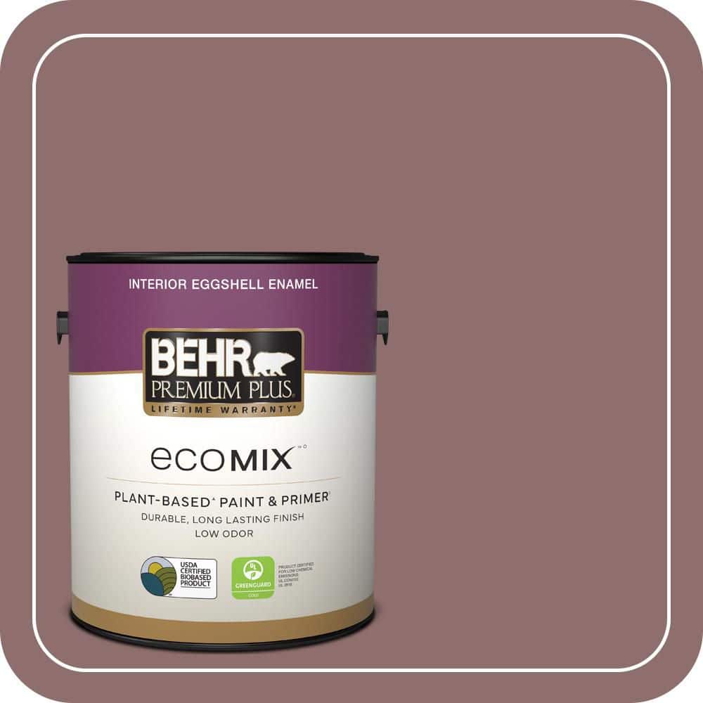 BEHR PREMIUM PLUS 1 gal. #MQ1-47 Touch of Class Eggshell Enamel EcoMix ...