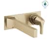 Delta Zura Gold Single-Handle Wall Mount Bathroom Faucet Trim Kit in ...
