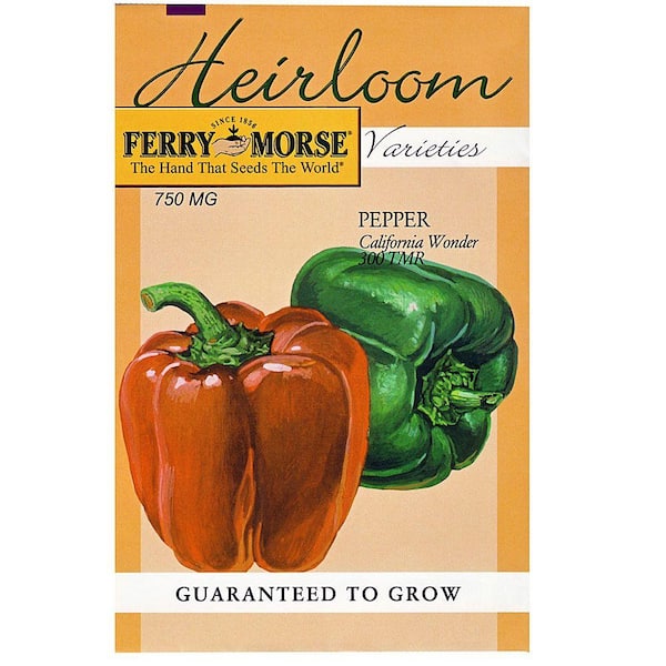 Ferry-Morse Heirloom 750 mg Pepper California Wonder Seed 3684 - The ...