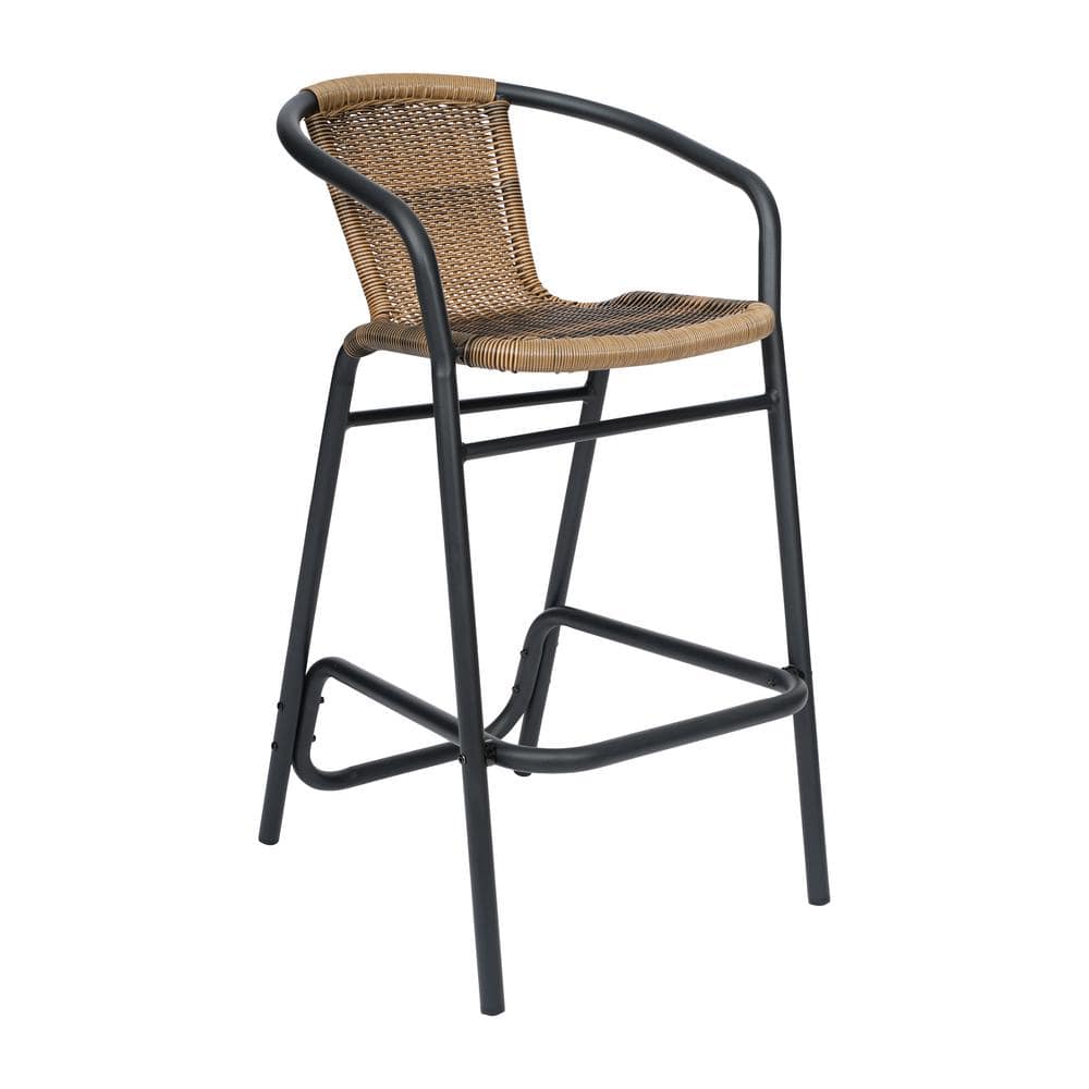 Carnegy Avenue Lila Medium Brown Metal Outdoor Bar Stool CGA-SDA-532064 ...