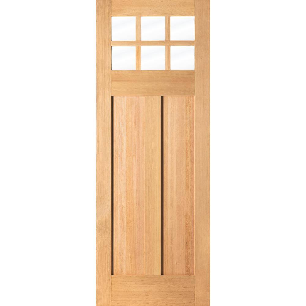 Krosswood Doors 36 in. x 96 in. Craftsman Universal/Reversible 6 Lite ...