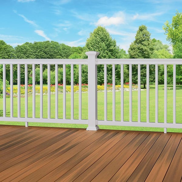 Fiberon ArmorGuard Classic 94 in. White Composite Rail Kit SEC19 CW 8KD ...