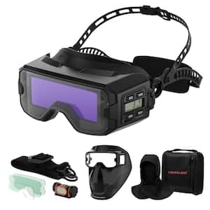 MYWISH Auto Darkening Welding Goggles, Wide Shade Range 4/5-9/9-13 with ...