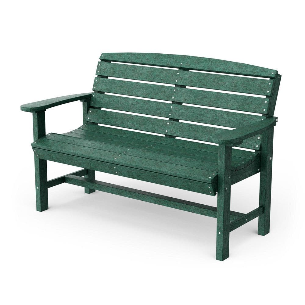 Wildridge Classic Turf Green HDPE Plastic Outdoor Bench LCC-226-TG ...