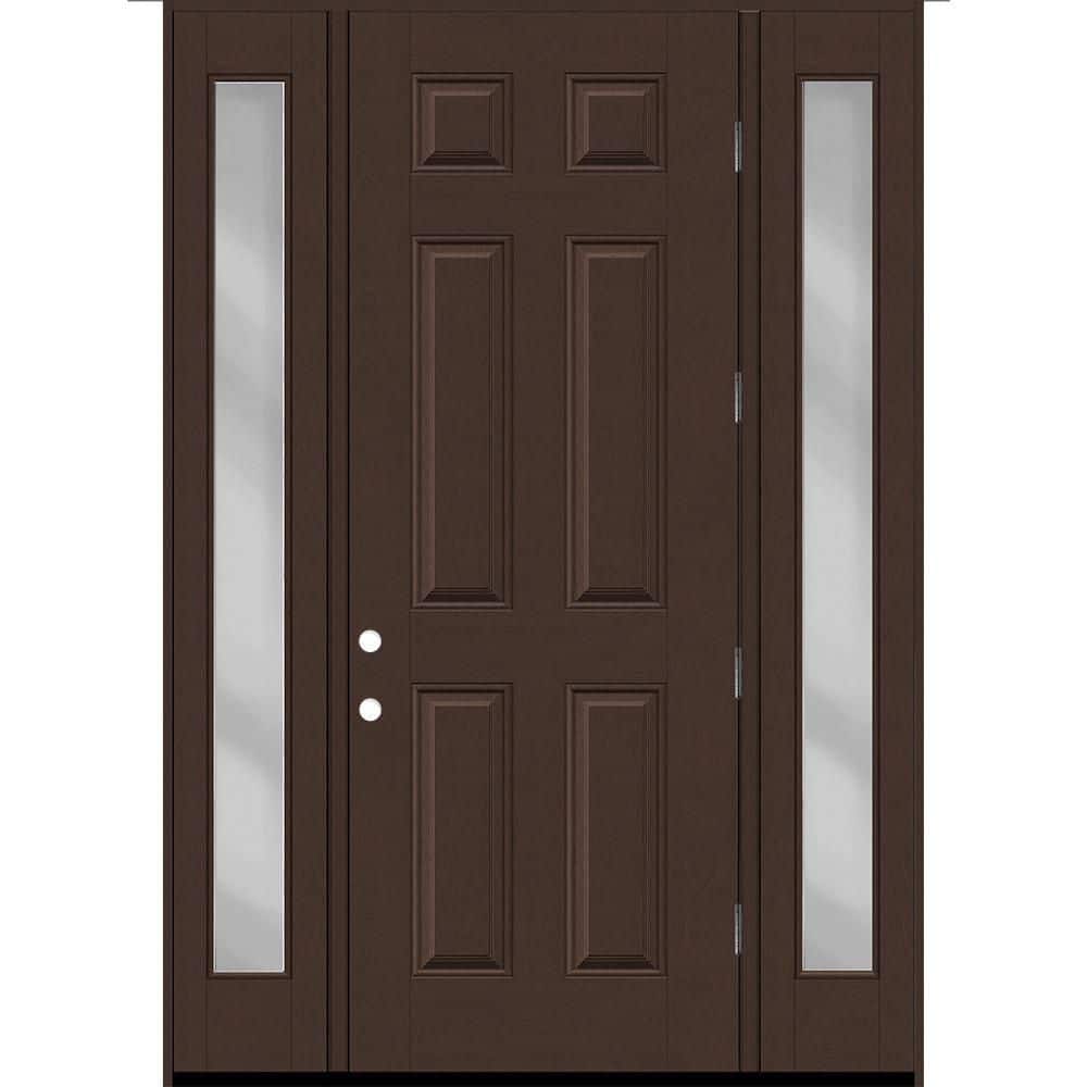 Steves & Sons Regency 64 in. x 96 in. 6 Panel LHOS Chestnut Stain ...