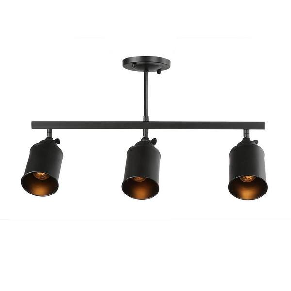 LOUGHEED DECOR INC 1.875 ft. 3-Light Matt Black Farmhouse Track ...
