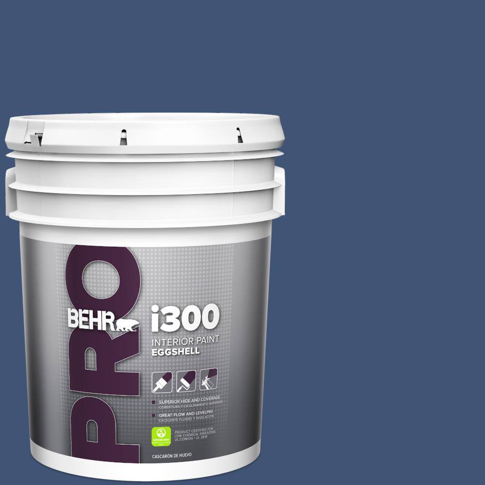 BEHR PRO 5 gal. #600D-7 Daring Indigo Eggshell Interior Paint PR33305 ...