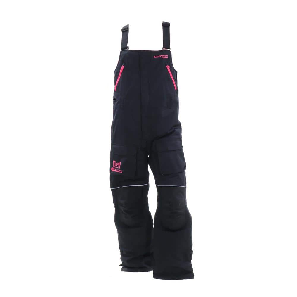 Clam Ice Armor Womens Rise Float Bib, Large Black/Charcoal/Fuchsia ...