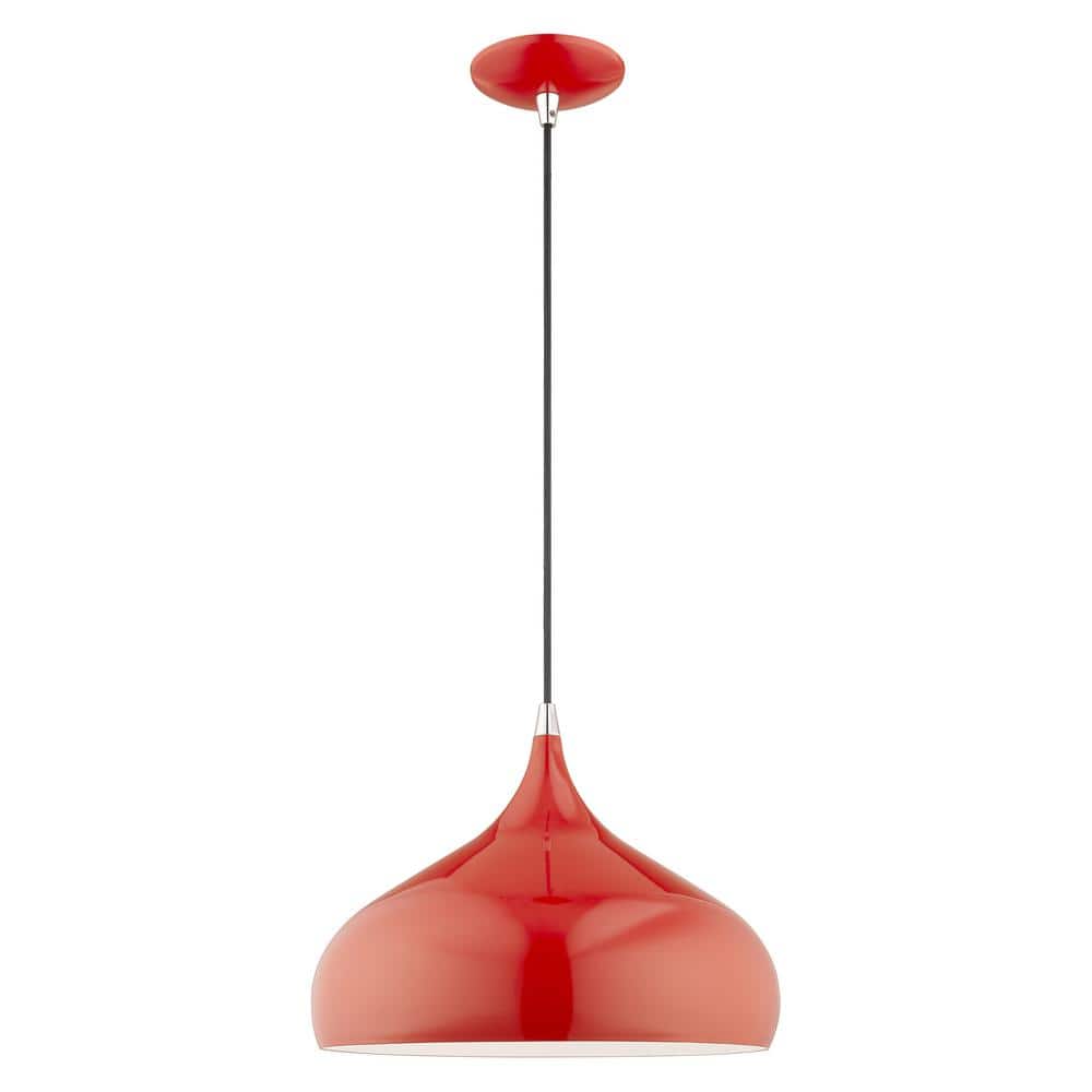 AVIANCE LIGHTING Hansberry 1-Light Shiny Red Teardrop Pendant HD61781 ...