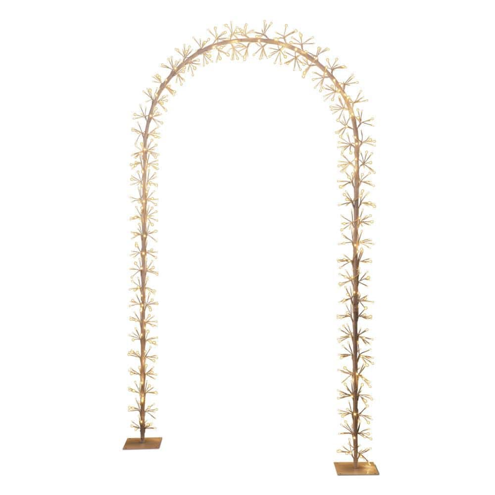 Lightshare 7.7 ft. Artificial Garden Arbors with 832 Warm White Lights Artificial Christmas Tree ...