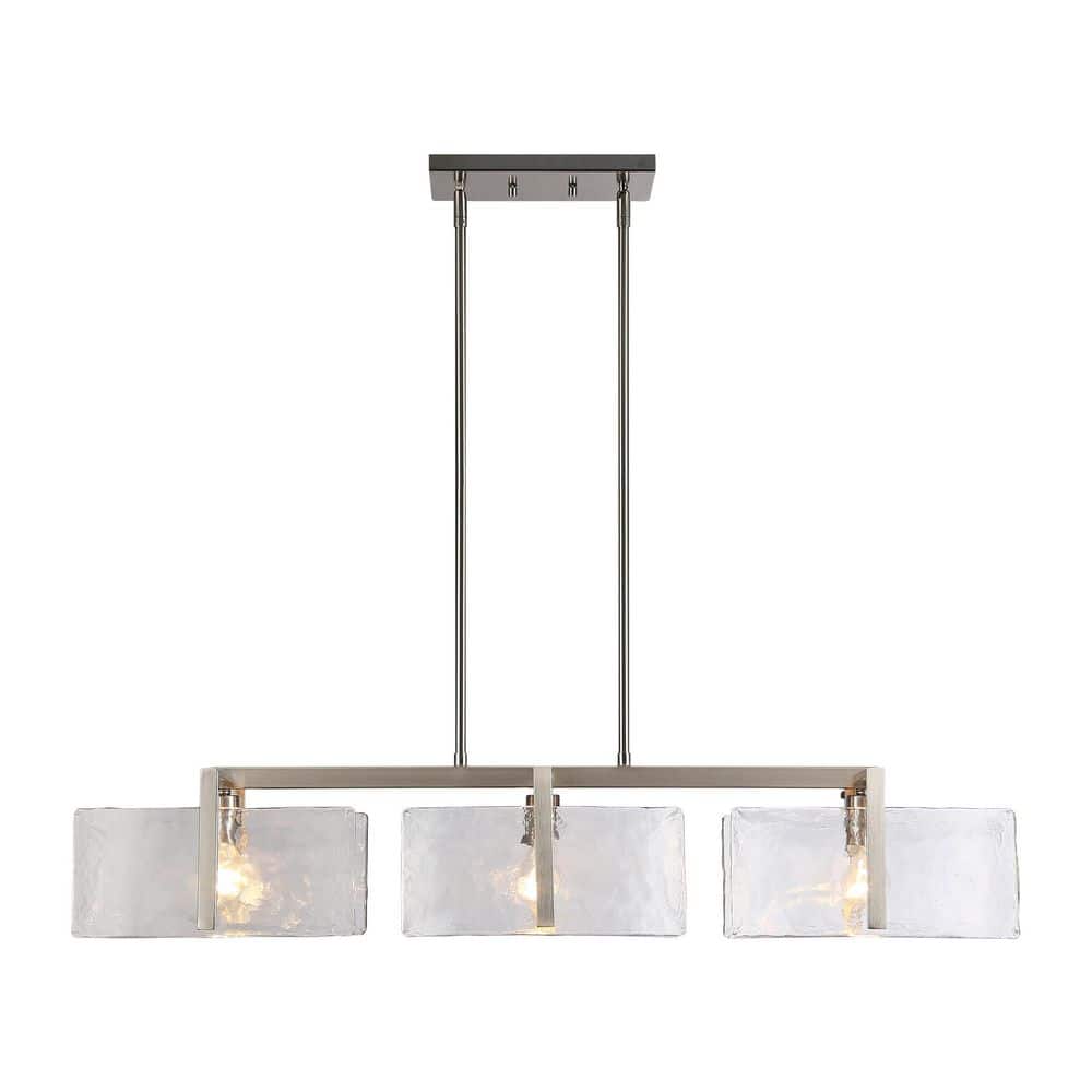 Golden Lighting Duncan 100-Watt 3-Light Matte Black Linear Pendant ...
