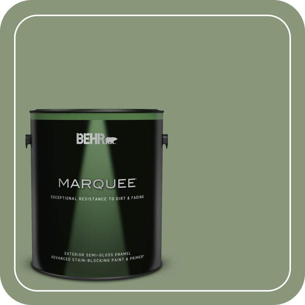 BEHR MARQUEE 1 gal. #S390-5 Laurel Tree Semi-Gloss Enamel Exterior ...