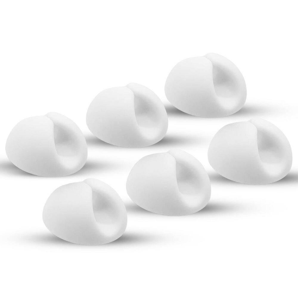 Yichuhaoxi Cord Organizer Cable Clip Holder for Phone Charger Desk Wall Nightstand Office White ...