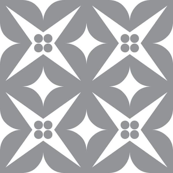 MI ALMA Grey B51 6 in. x 6 in. Vinyl Peel and Stick Tile (24-Tiles, 6 ...