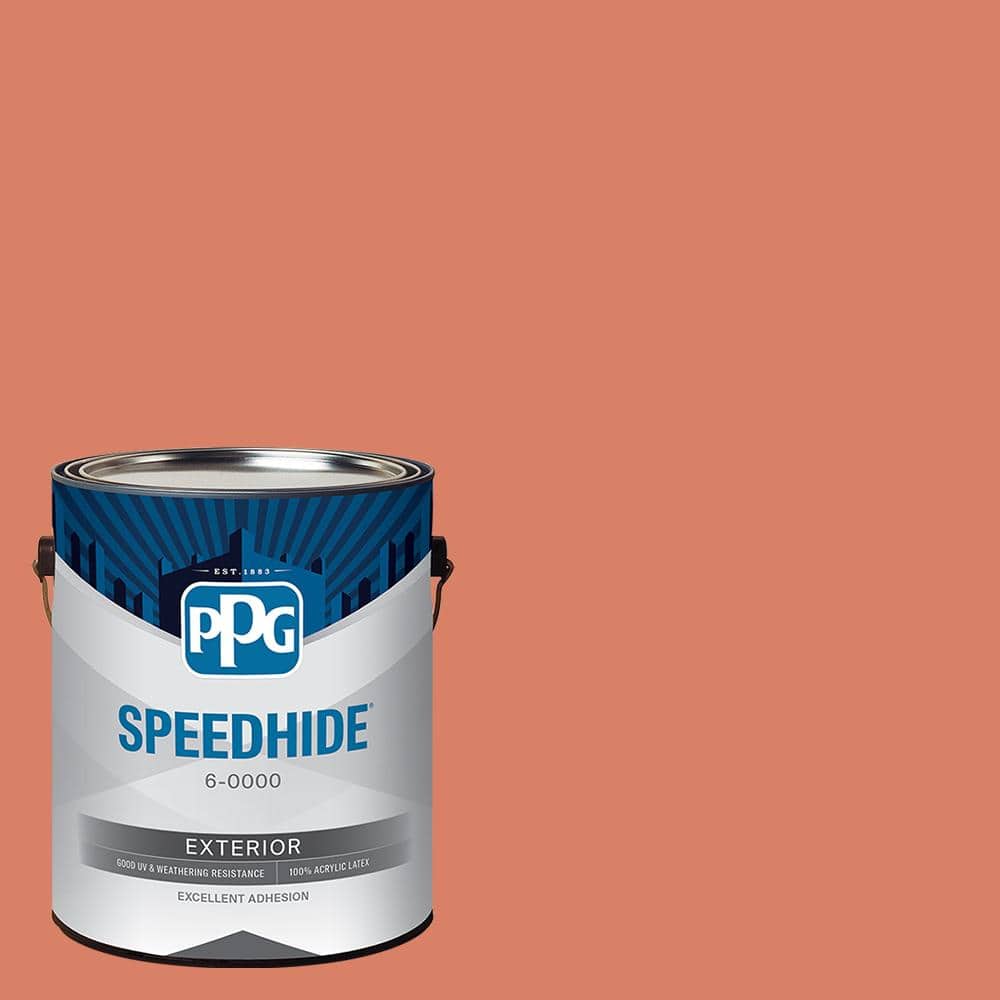 SPEEDHIDE 1 gal. PPG1192-6 Summer Sunset Semi-Gloss Exterior Paint ...