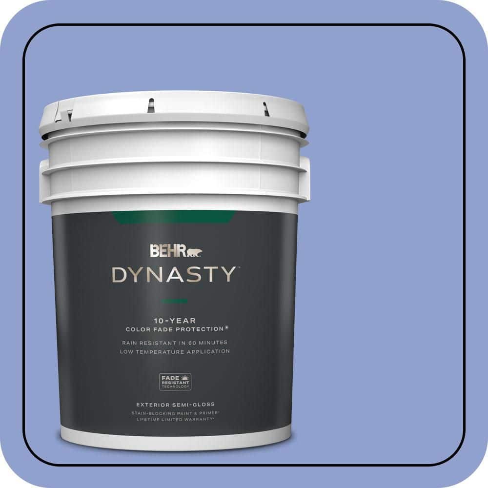 BEHR DYNASTY 5 gal. #600B-4 Pageant Song Semi-Gloss Enamel Exterior ...