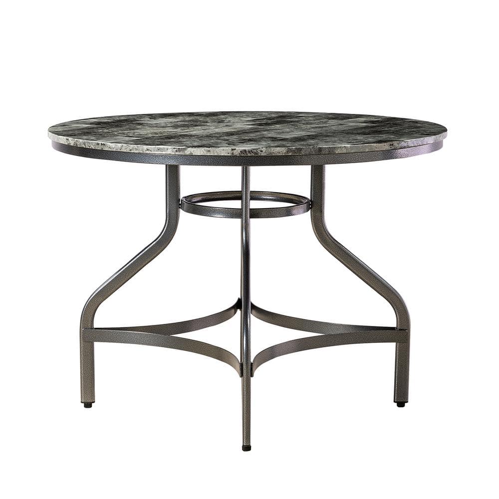 ARTFUL LIVING DESIGN Olga 42 in. Black Urban Faux Marble Top Dining ...