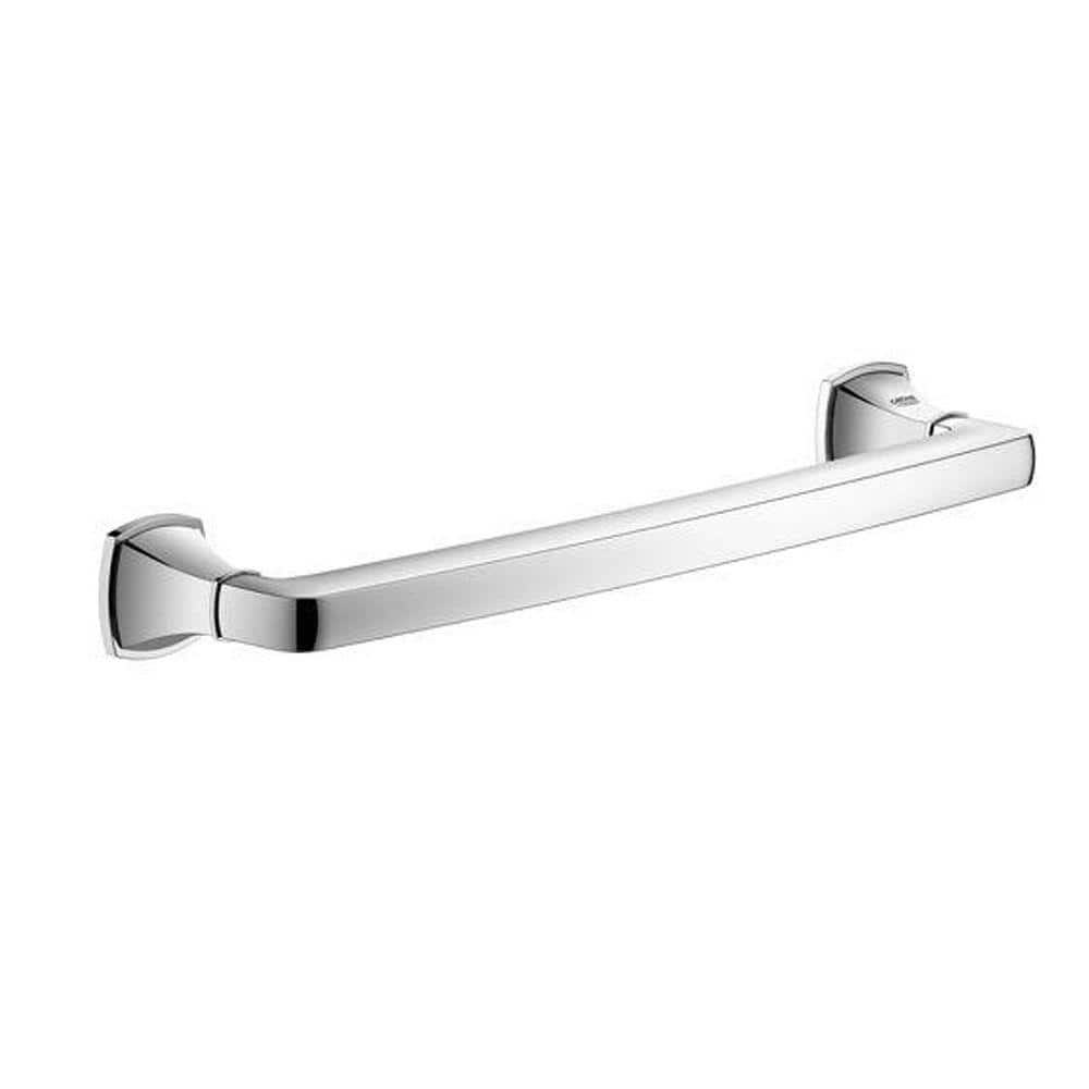 GROHE Grandera 15 in. Concealed Screw Grab Bar in StarLight Chrome ...