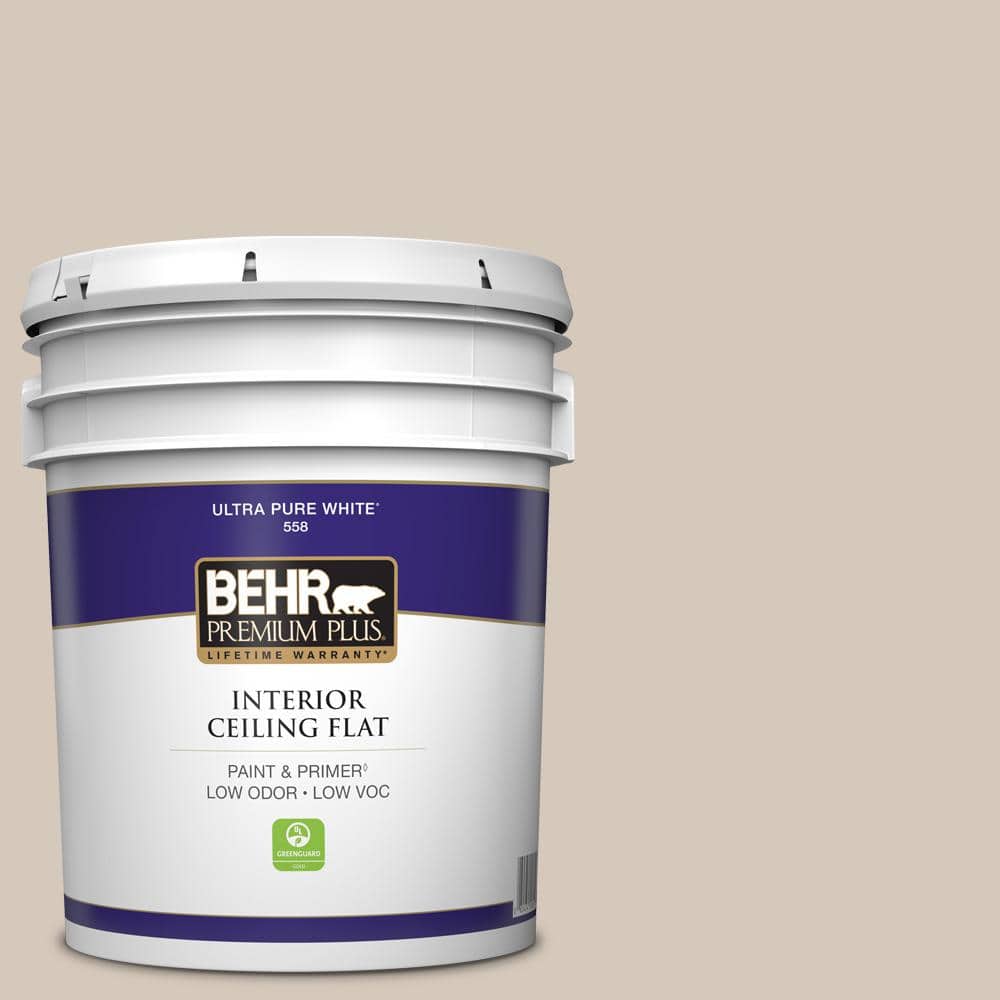 BEHR PREMIUM PLUS 5 gal. #N230-2 Old Map Ceiling Flat Interior Paint ...