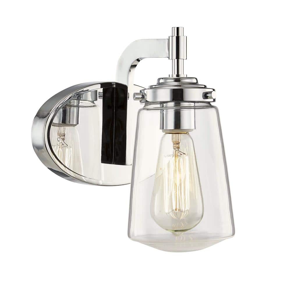 Fifth and Main Lighting Linville 1-Light Polished Chrome Wall Sconce WL ...