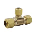 Everbilt 3/8 in. x 1/4 in. OD Compression Brass Reducing Coupling Fitting 801229
