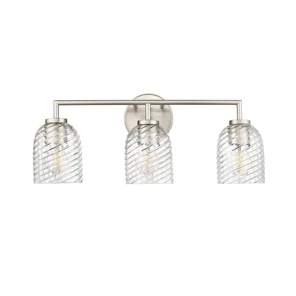 Millennium Lighting Catania 22.8 in. 3-Light Brushed Nickel Vanity ...