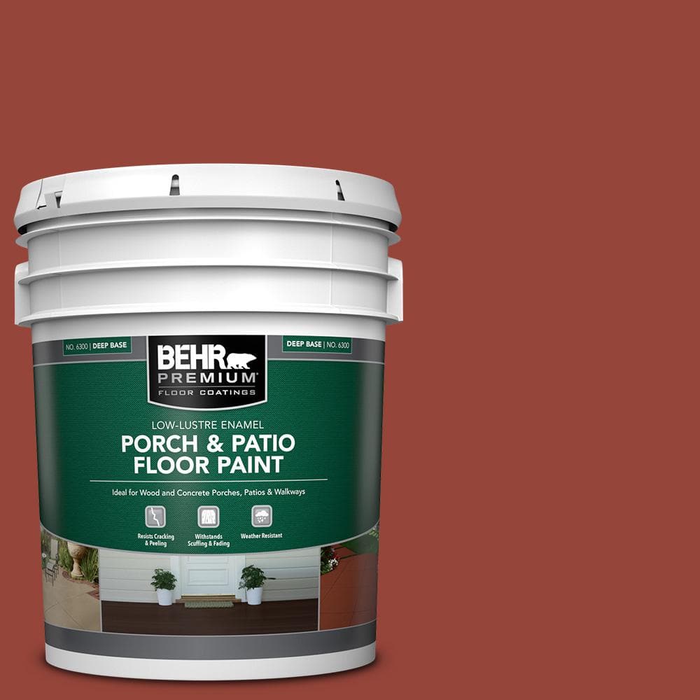 BEHR PREMIUM 5 gal. #PPU2-17 Morocco Red Low-Lustre Enamel Interior ...