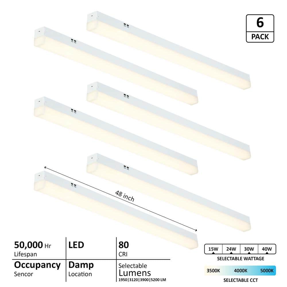 Reviews for LNC 4 ft. Integrated LED White Strip Light Fixture ...